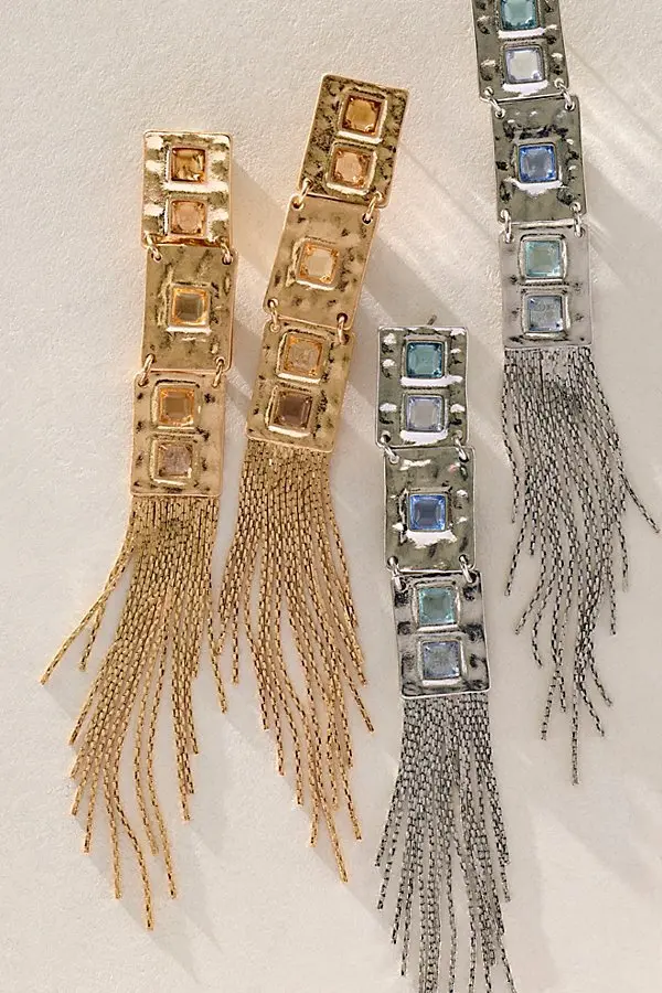 Free People Nikkie Dangle Earrings At - Silver