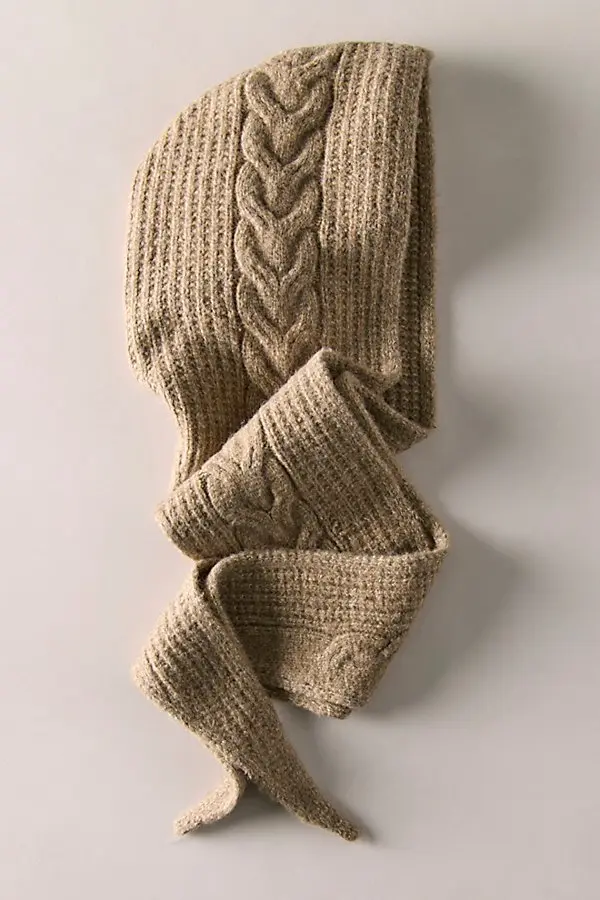 Free People Cloud Cable Hood - Oat