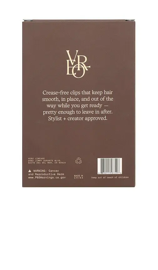 VERO LINEAGE Faux Leather Creaseless Clips 4 Pack