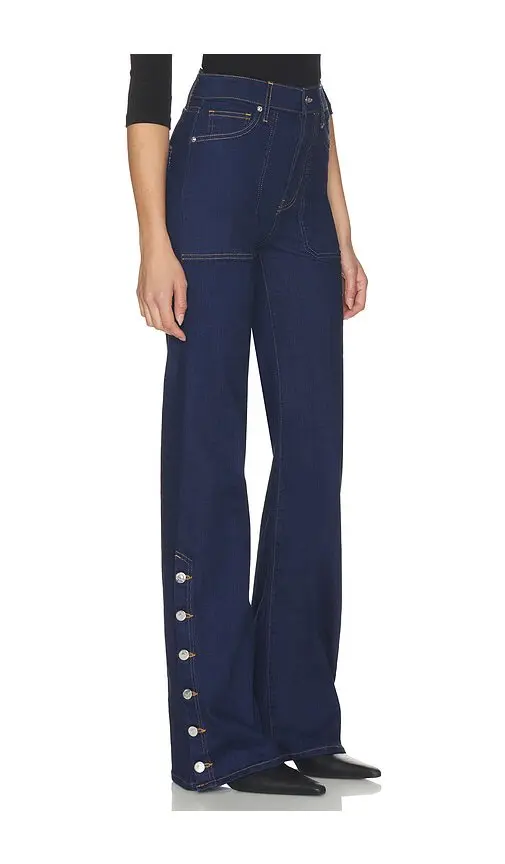 Veronica Beard Crosbie High Rise Wide Leg Jeans - Blue