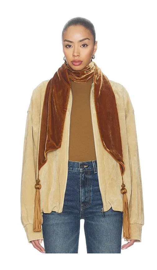 Zimmermann Velvet Neck Scarf - Brown