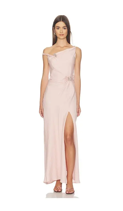 MOTHER OF ALL Ethel Ripple Maxi Dress - Pink