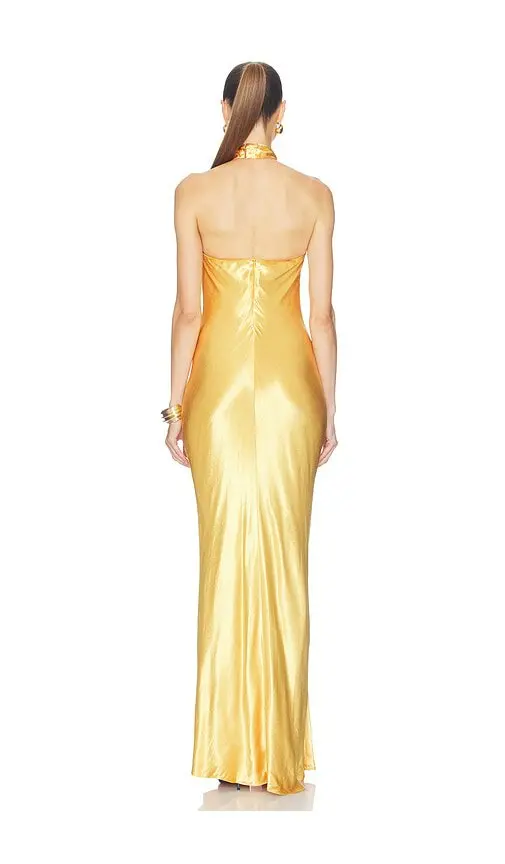 L'Agence Saphara Halter Gown In . Also
