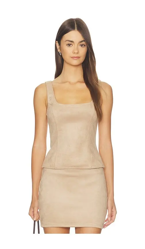 Superdown Patsie Faux Suede Top In . Also