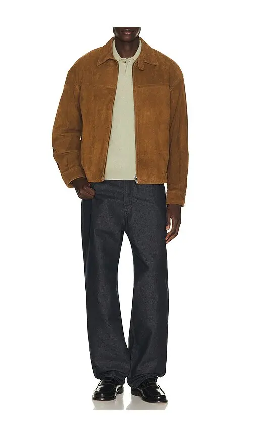 LE17SEPTEMBRE Cow Suede Zip Blouson - Brown