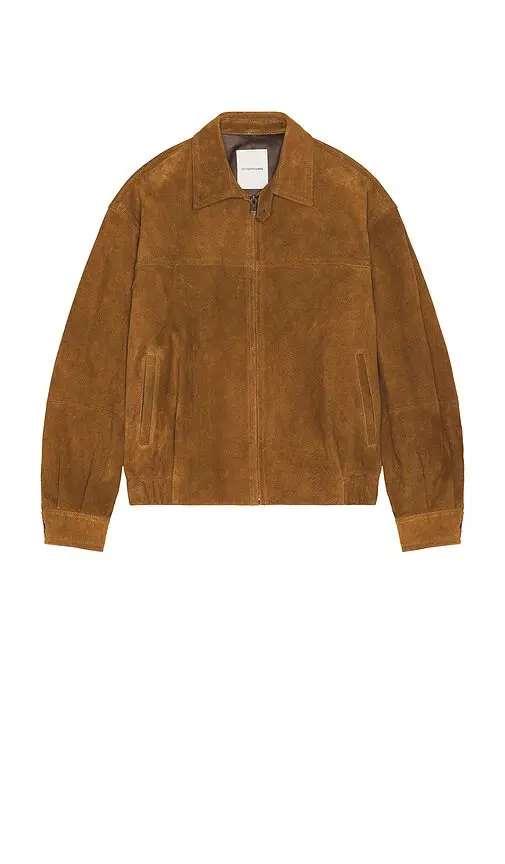 LE17SEPTEMBRE Cow Suede Zip Blouson - Brown