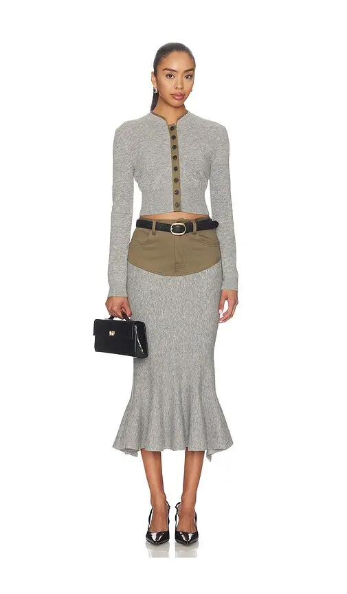 SELF-PORTRAIT Contrast Placket Cardigan