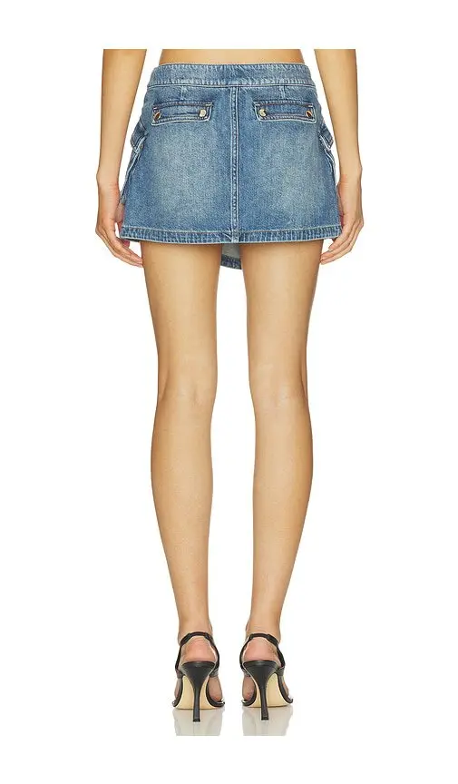 Alice + Olivia Brandy Denim Cargo Mini Skirt In . Also