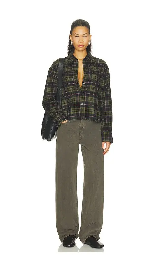 Closed Cropped Oversized Shirt In . Also