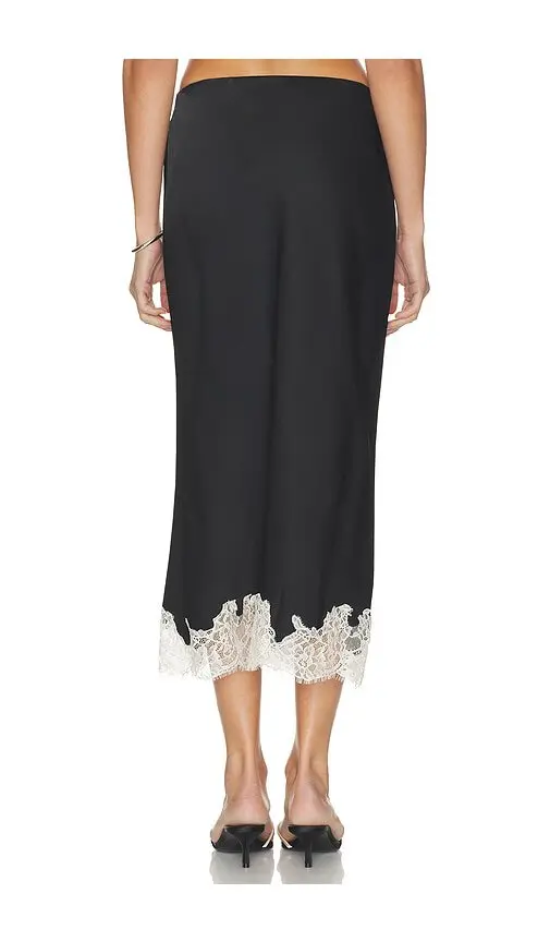 Astr The Label Lace Trim Midi Skirt