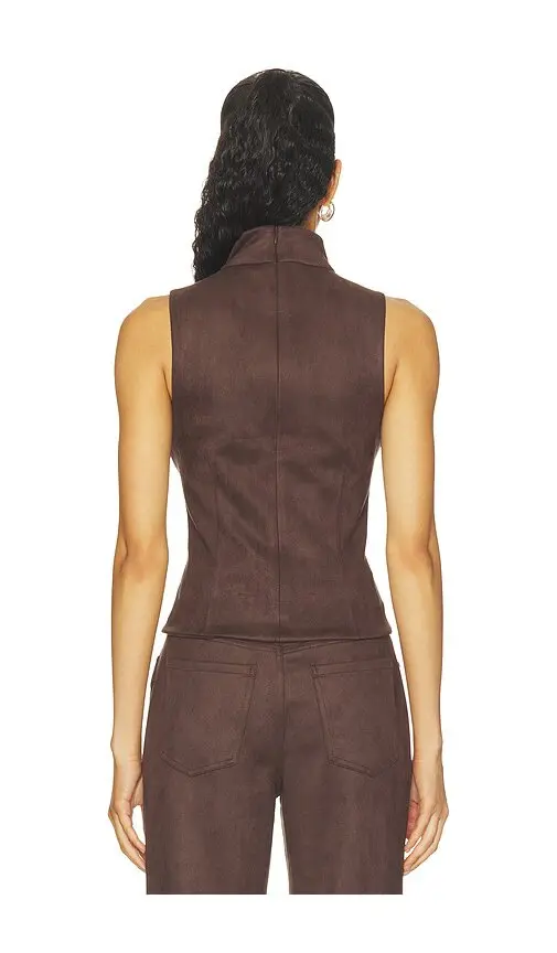 ELODIE THE LABEL Etienne Faux Suede Top
