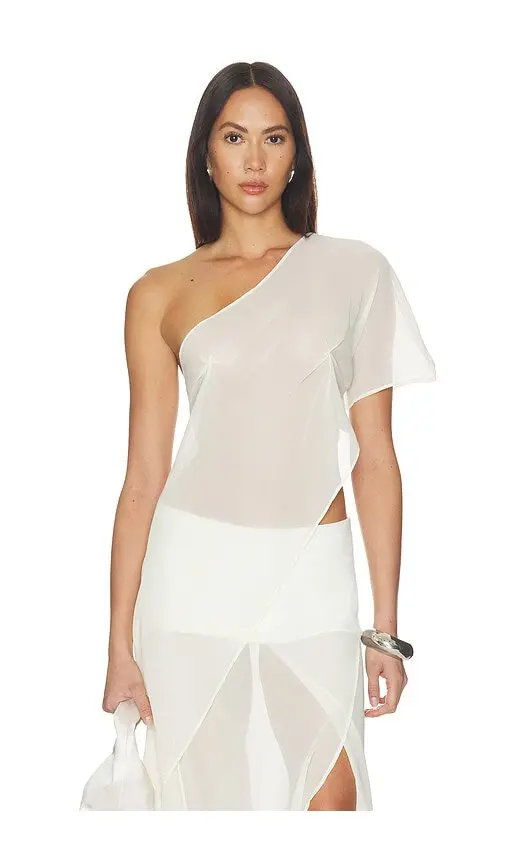 BY.DYLN Marilyn Sheer Top In . Also
