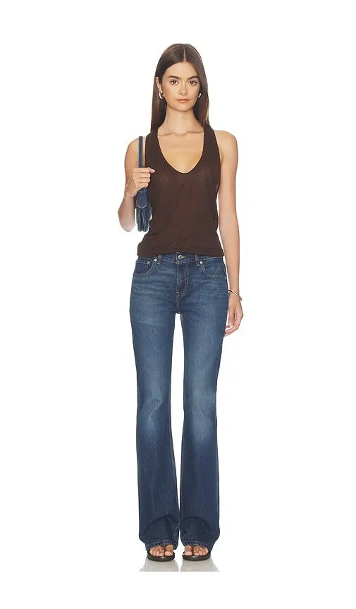 EB DENIM Valley Sheer Racer Tank In . Also