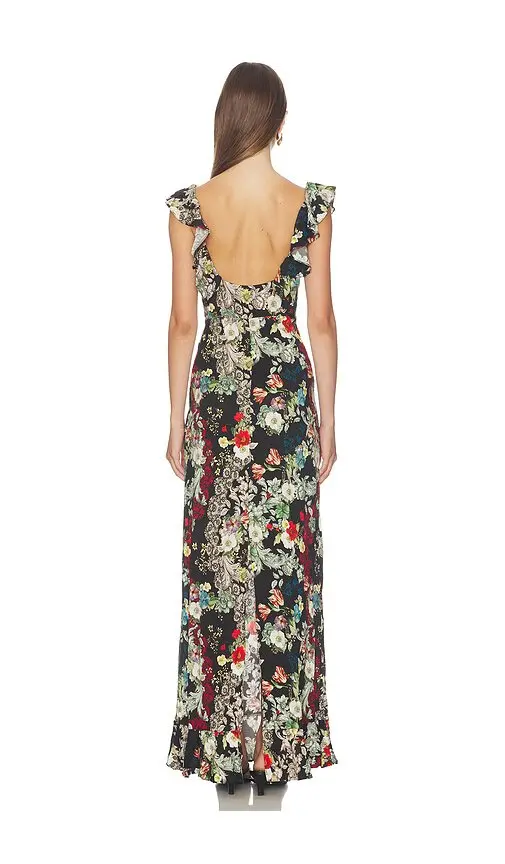 Alice + Olivia Gemma Ruffle Maxi Dress In . Also