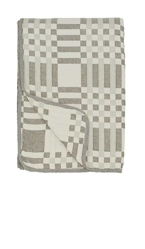 HAWKINS NEW YORK Queen Simple Plaid Blanket - Sage