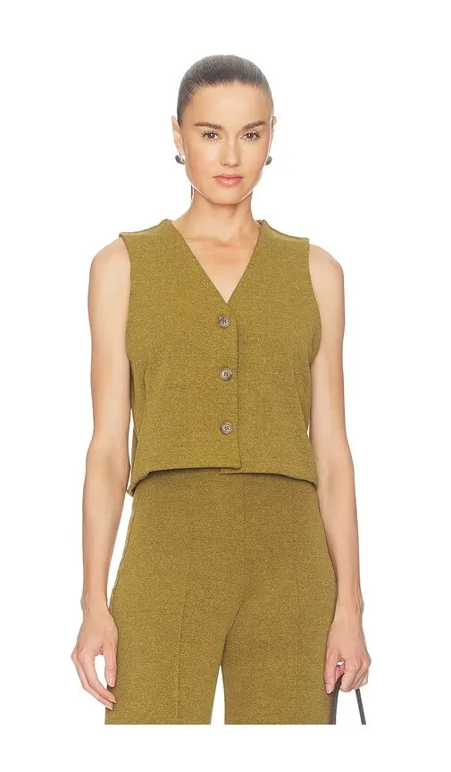 RIPLEY RADER Vintage Knit Vest - Olive