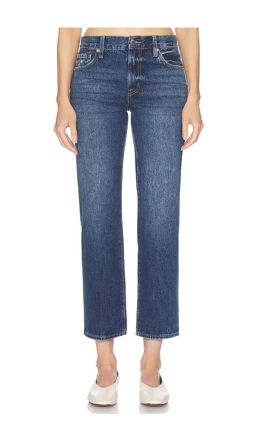 PISTOLA Issa Mid Rise Ankle Straight Leg Jeans In . Also - Blue