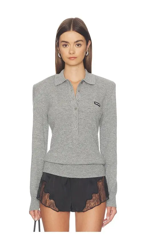 ROTATE BY BIRGER CHRISTENSEN Wool Longleeve Polo In . Also
