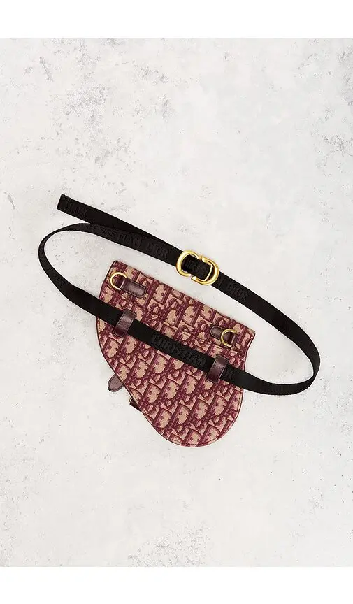 FWRD RENEW Dior Trotter Oblique Saddle Belt Bag