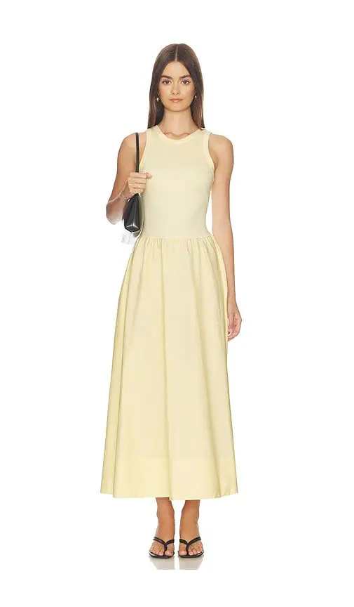 Polo Ralph Lauren Crew Neck Sleeveless Fit And Flare Dress - Yellow