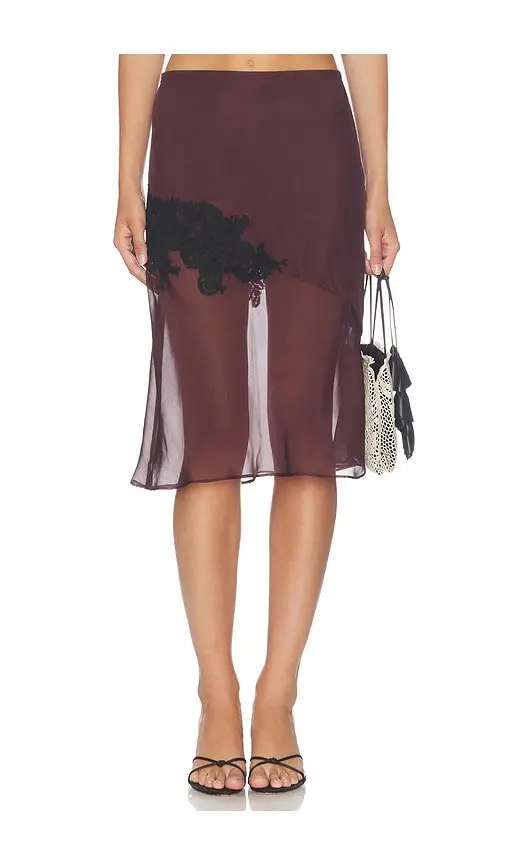 SIR. Noria Midi Skirt In . Also - Wine