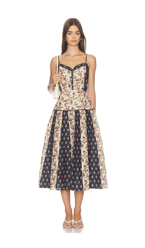 Polo Ralph Lauren Cotton Silk V-neck Sleeveless A Line Dresses In . Also - Multi