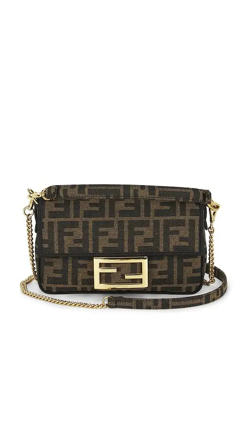 FWRD RENEW Fendi Mini Ff 1974 Baguette Shoulder Bag - Brown