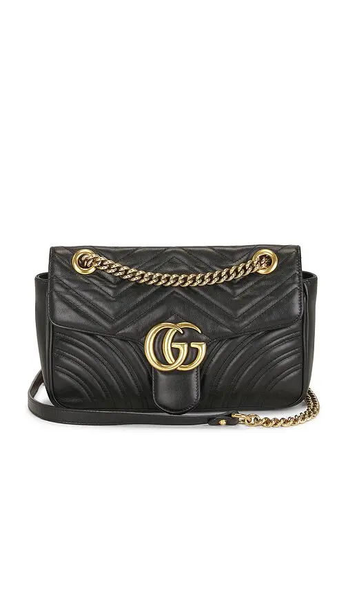 FWRD RENEW Gucci Gg Marmont Shoulder Bag - Black