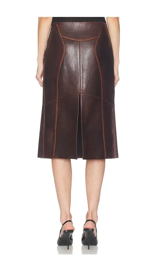 Helmut Lang Leather Saddle Skirt In . Also