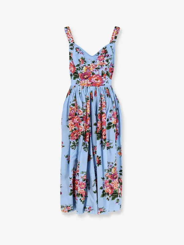 Dolce & Gabbana Mazzo Di Fiori Print Cotton Dress - Multicolor