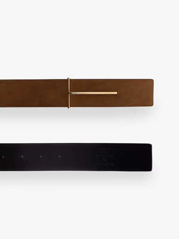 TOM FORD Suede Belt With Metal Buckle