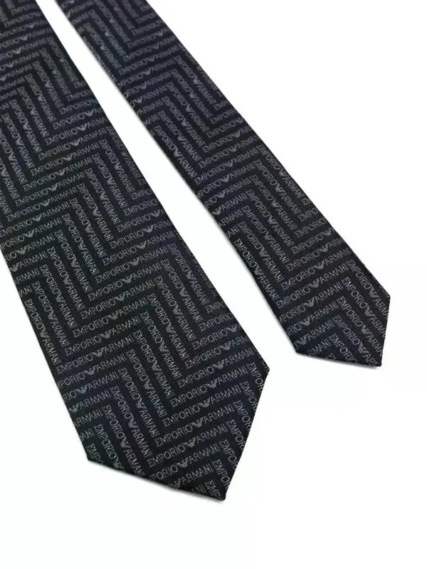Emporio Armani Logo-jacquard Silk Tie