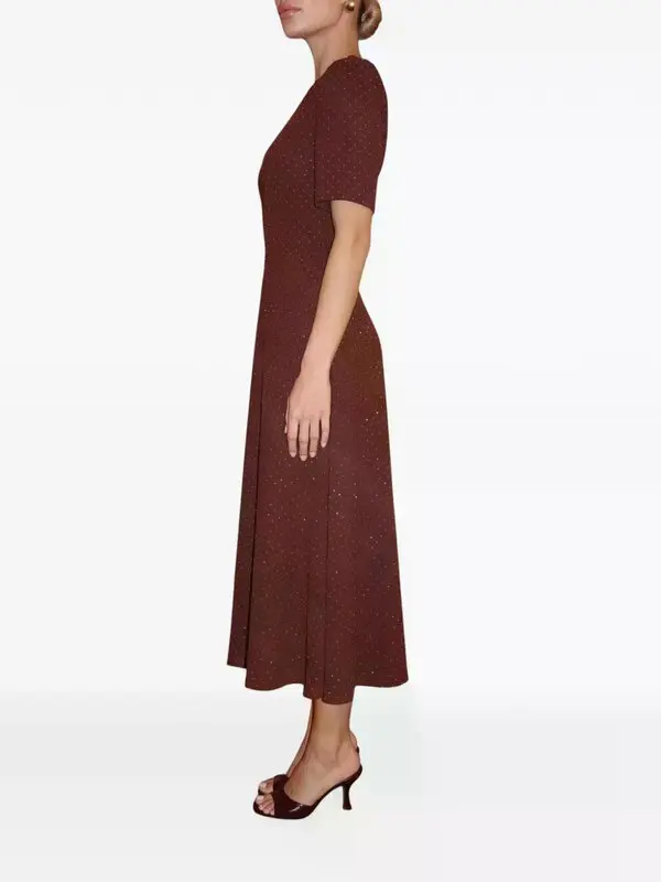 POST MERIDIEM Rhinestone-embellished Midi Dress