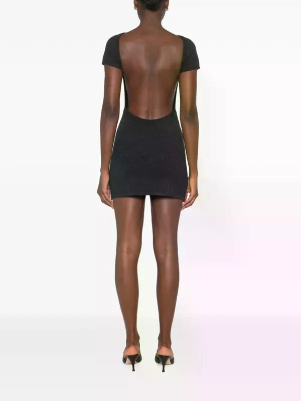 Christopher Esber Open-back Cashmere Mini Dress - Grey