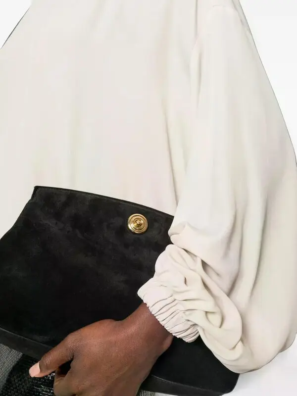 DRYKORN Gathered-cuff Boat-neck Blouse