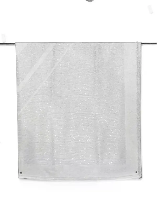 Missoni Sequin-embellished Frayed Scarf - Silver