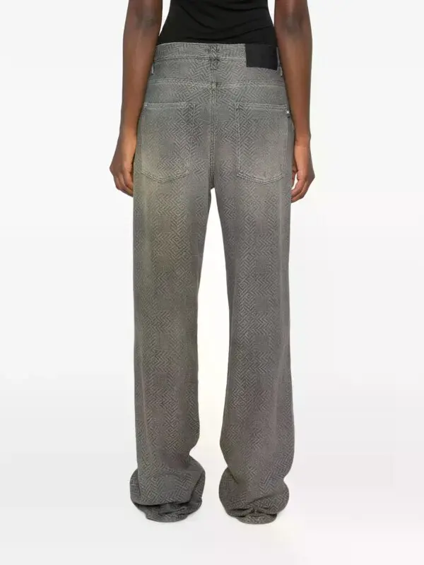Ermanno Scervino Geometric-pattern Wide-leg Jeans