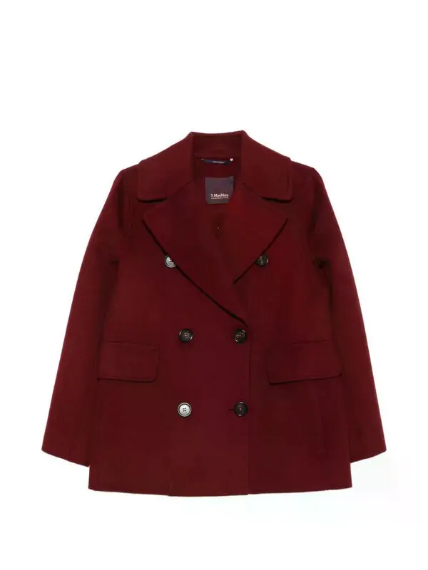Max Mara Double-breasted Virgin-wool Coat - Red