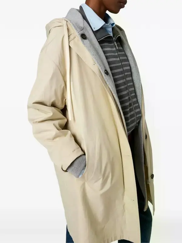 Miu Miu Single-breasted Panama Cotton And Fleece Caban Jacket