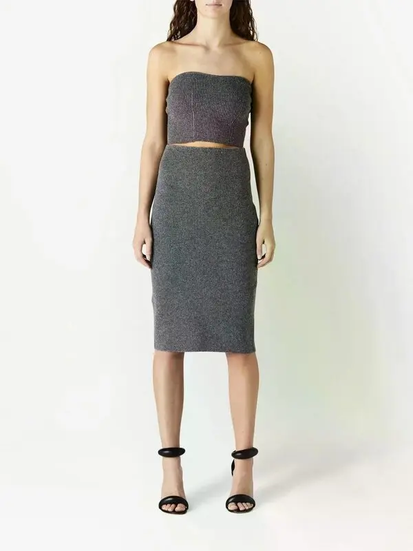 Stella McCartney Ribbed-knit Wool-blend Skirt