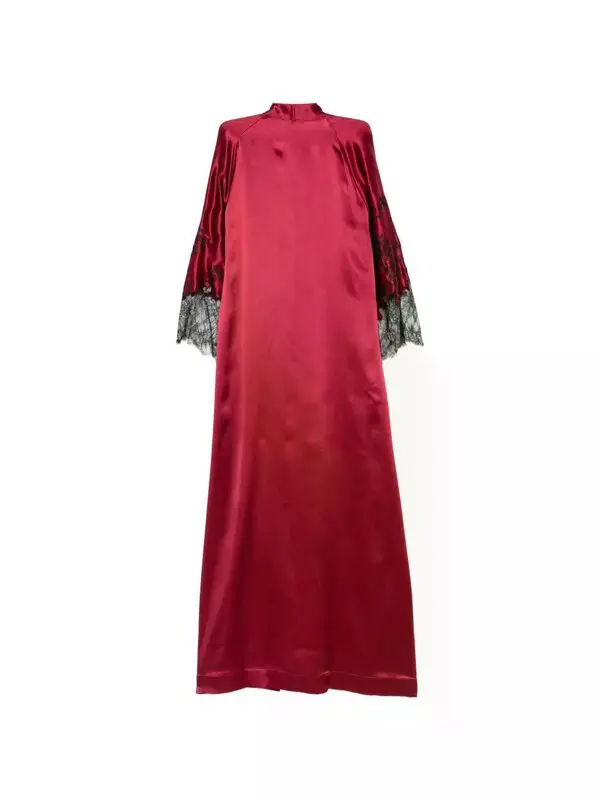 Carine Gilson Lace-trim Silk Kimono