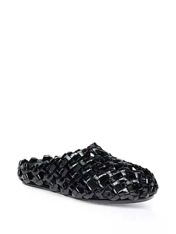 A.W.A.K.E. Mode Woven Leather Mules