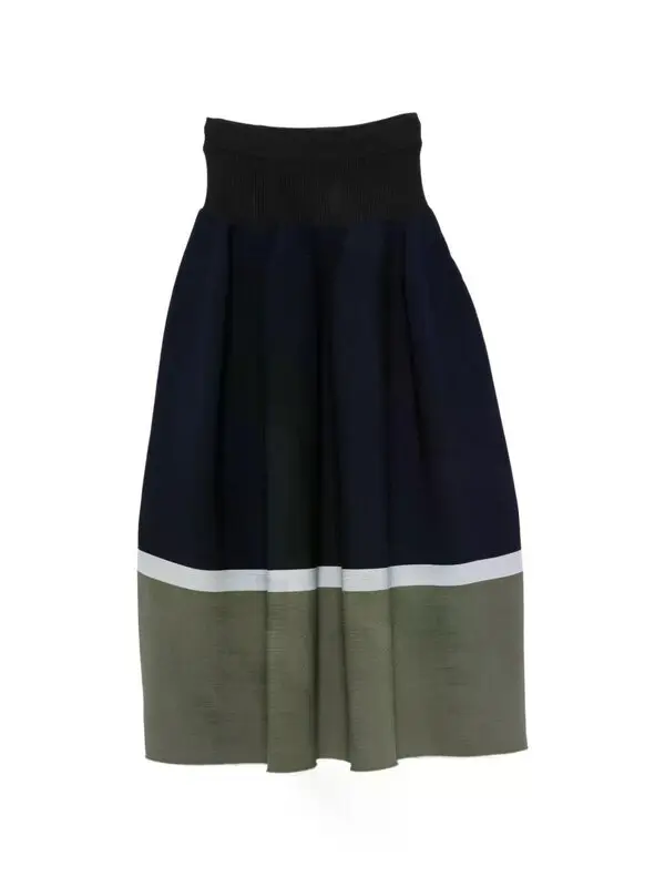 CFCL Colour-block Pleated Maxi Skirt