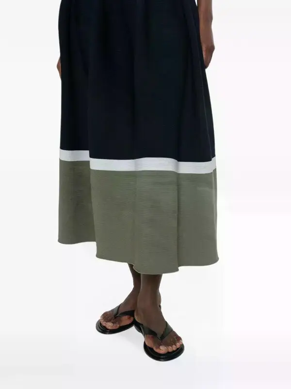 CFCL Colour-block Pleated Maxi Skirt