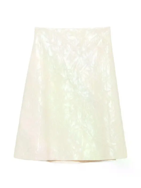 A.W.A.K.E. Mode Crinkled-effect A-line Mini Skirt