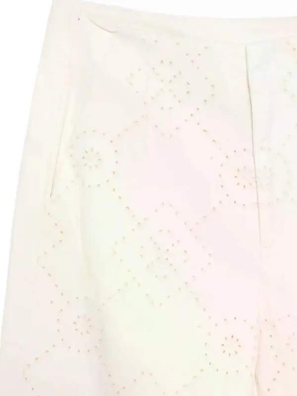 Dkny Broderie Anglaise Wide-leg Jeans