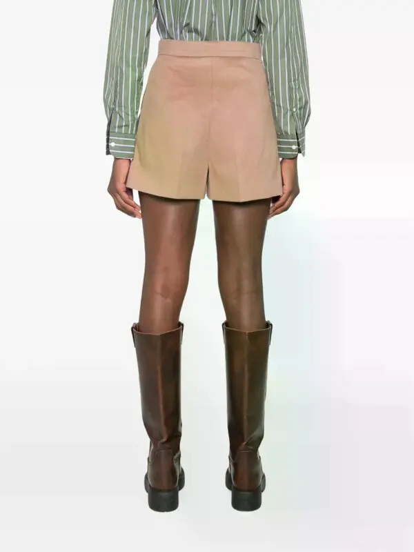 Max Mara Pleated Camel-hair Shorts