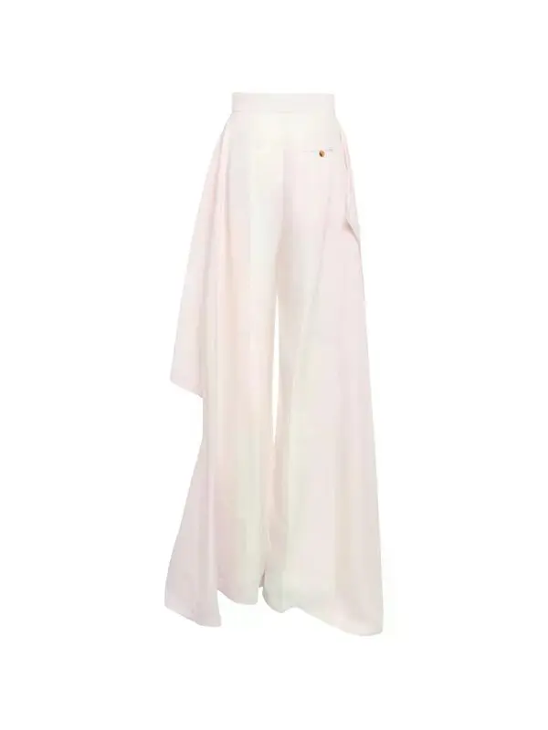 A.W.A.K.E. Mode Slit-knee Draped Trousers - Pink