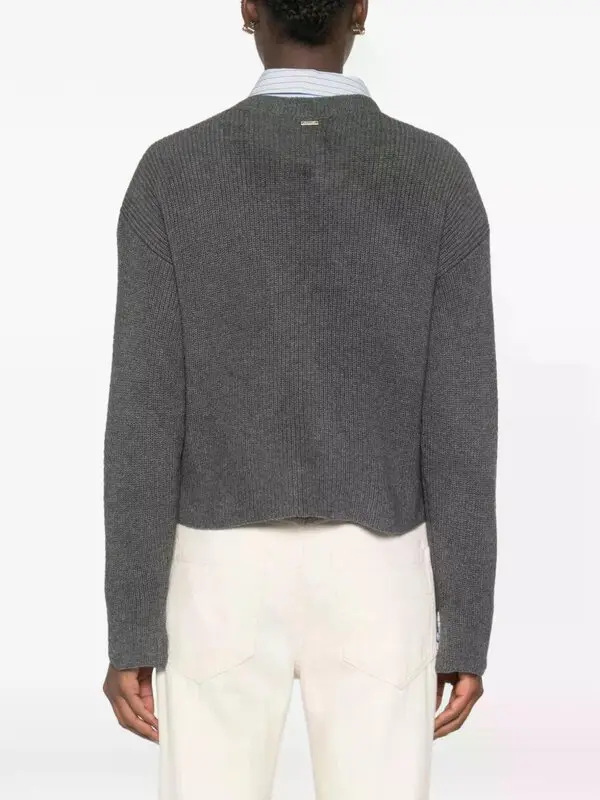 TWINSET Ribbed Knit V-neck Sweater