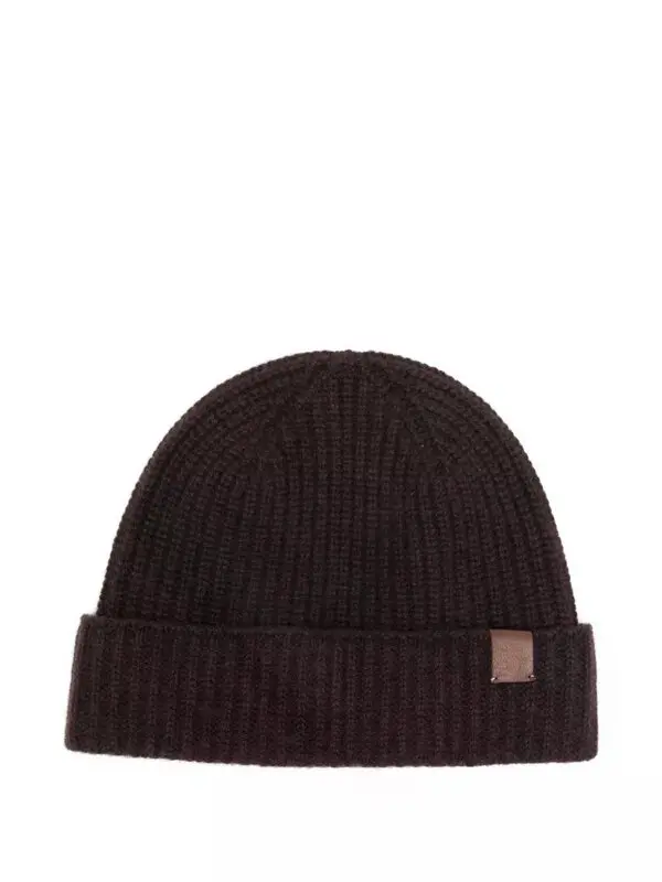 Eleventy Ribbed-knit Cashmere Beanie Hat